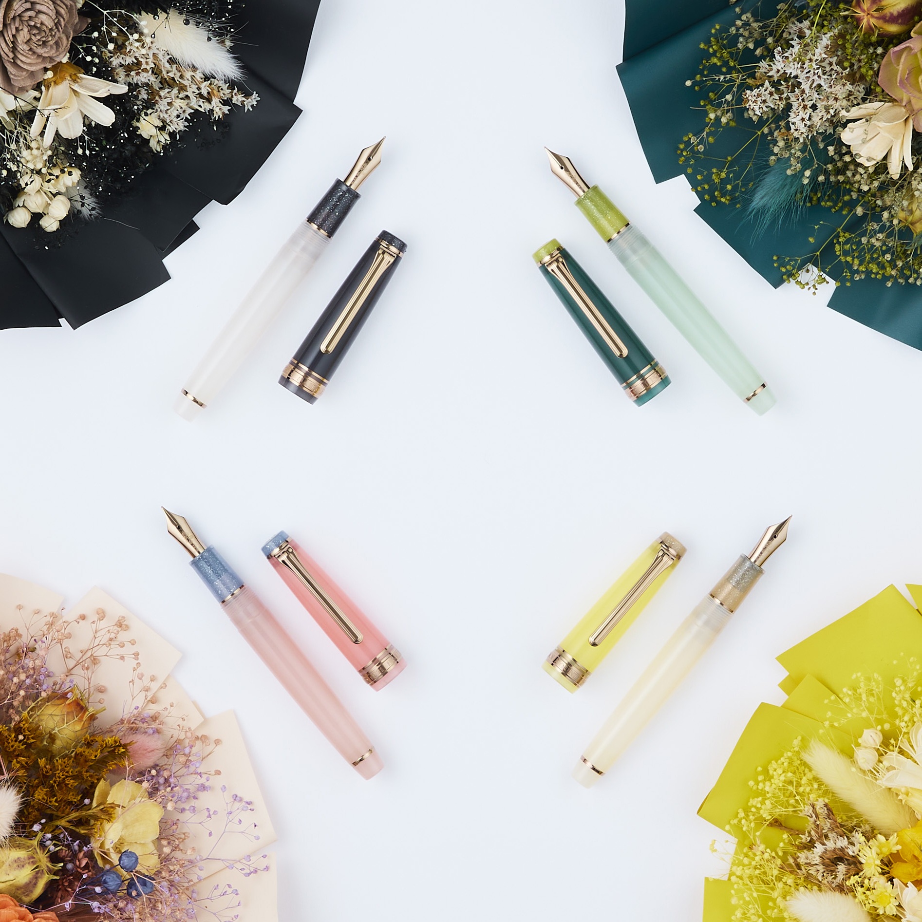 Sailor Pro Gear Slim Dried Flower Globe Amaranth Gt Fountain Pen